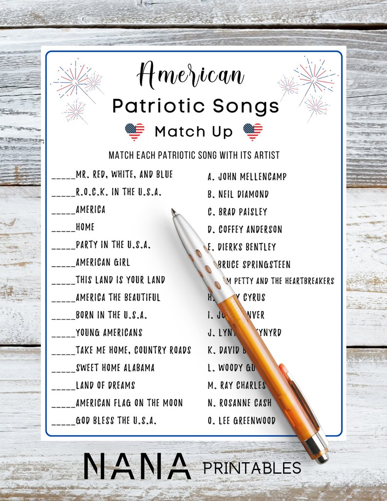 14 in 1 Fourth of July Games Bundle Independence Day Games - Etsy