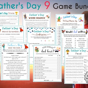 Father's Day 9 Game Bundle | Father's Day Game for Kids & Adults ...