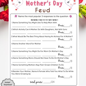 16 in 1 Mother's Day Game Bundle Mother's Day Game for Kids & Adults ...