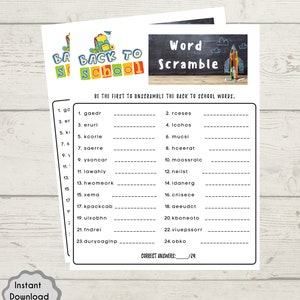 Back to School 6 Game Bundle Classroom Game for Kids - Etsy