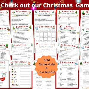 Christmas Trivia Games for Family, Fun Christmas Printable Game, Office ...
