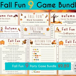 Fall Fun Trivia Game | Autumn Days Trivia Quiz | Fall Fun Game | Family ...