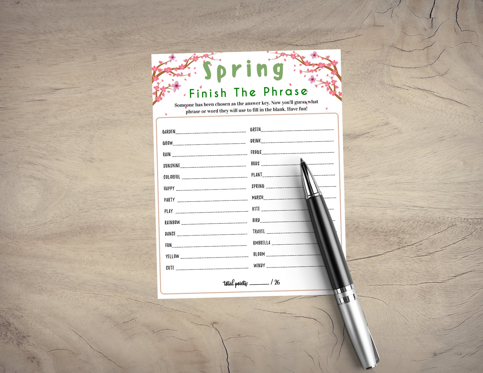 10 Spring Printable Game Bundle Fun Spring Party Games - Etsy