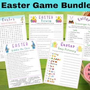 5 Easter Game Bundle Vol.1 Fun Easter Game Set for Kids & - Etsy