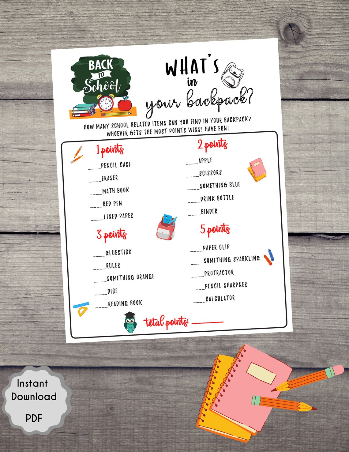 Back to School 6 Game Bundle Classroom Game for Kids - Etsy