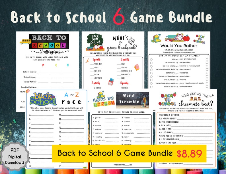 Back to School A to Z Race Printable Game Classroom Activity - Etsy