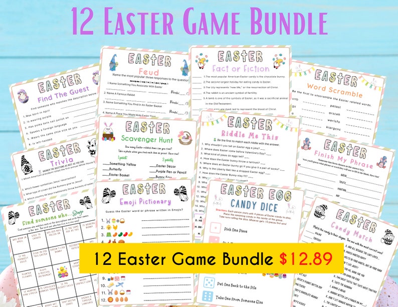 Easter Finish My Phrase Game Easter Printable Game for Kids - Etsy