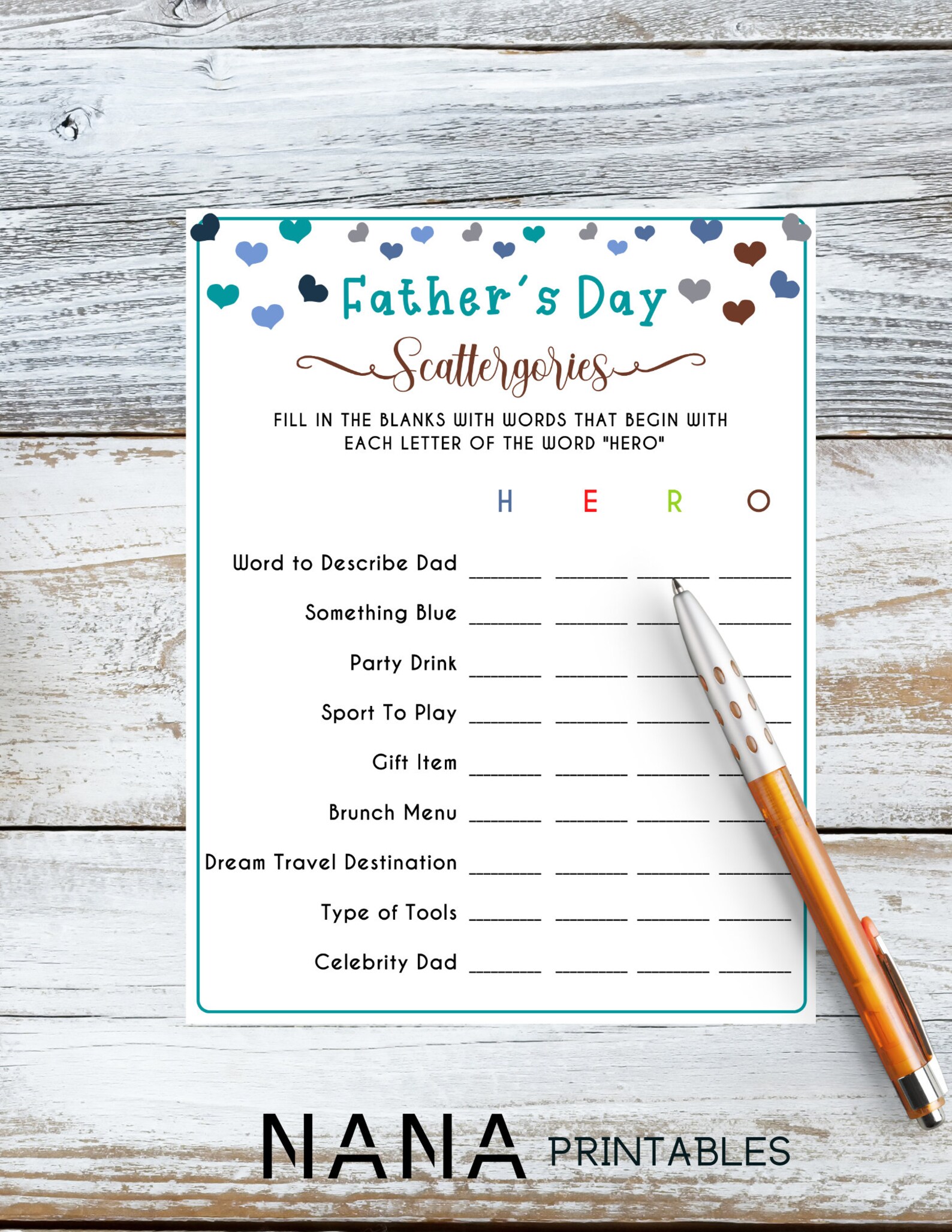 Father's Day 9 Game Bundle Father's Day Game for - Etsy