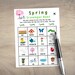Spring Scavenger Hunt Printable Game Fun Spring Party Game - Etsy