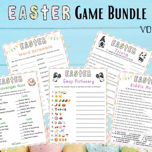12 Easter Game Bundle Printableeaster Game for Kids, Teens & Adults ...