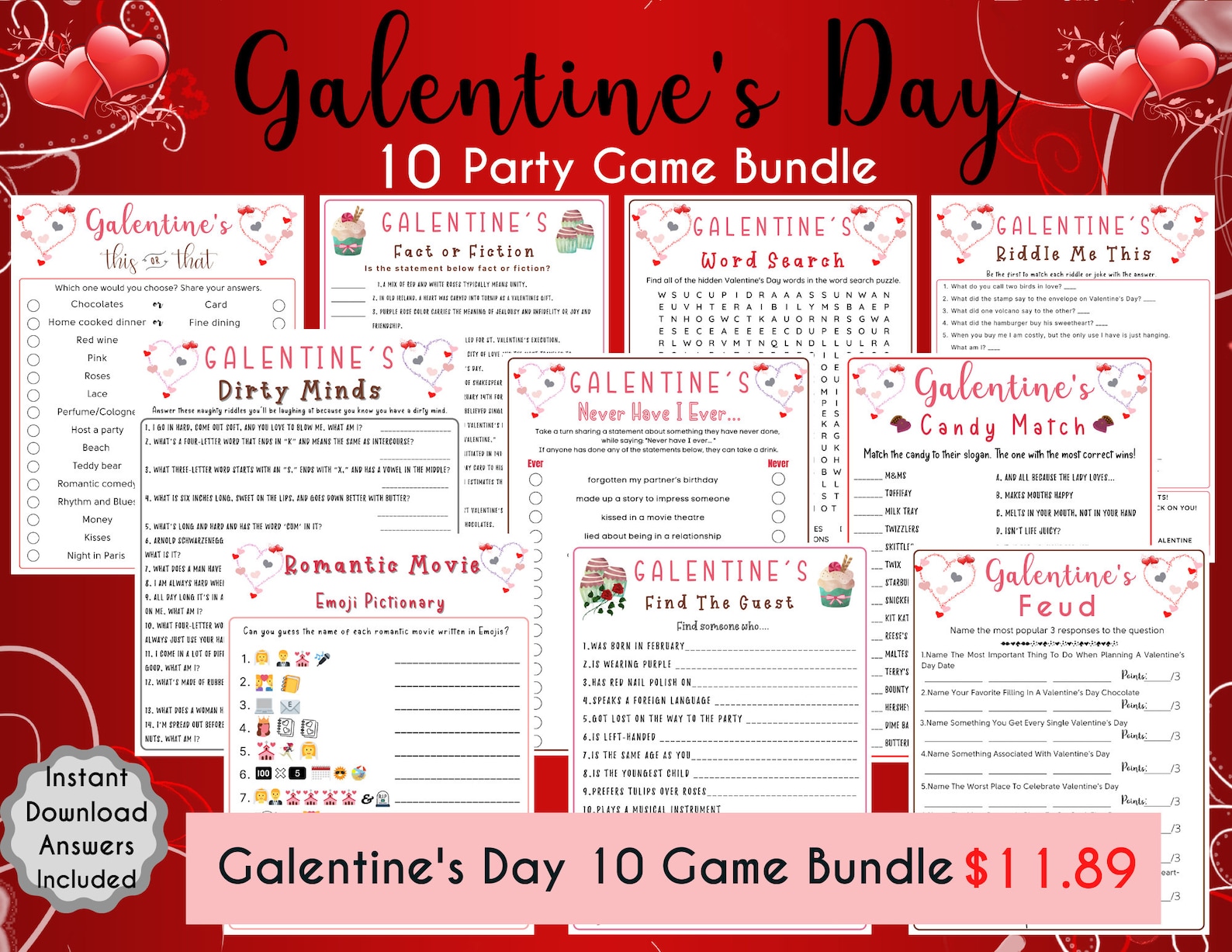 Valentine's Day Fact or Fiction Printable Game | Fun Valentine's Day ...