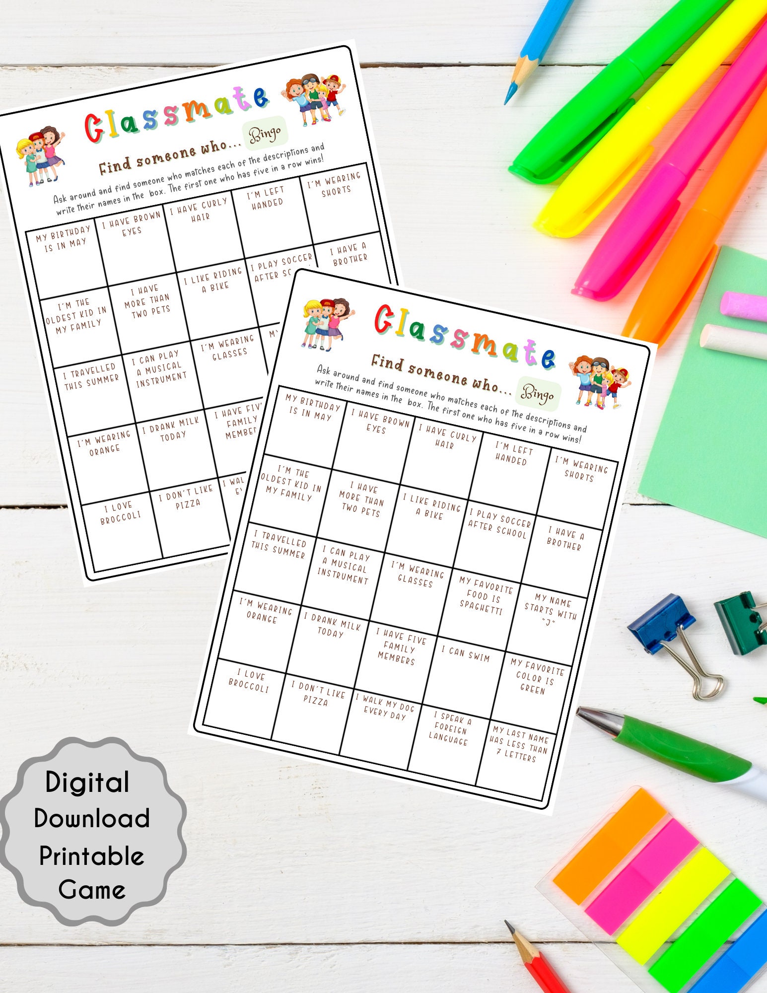 Back to School Find Someone Who Game Fun Classroom Activity Icebreaker ...