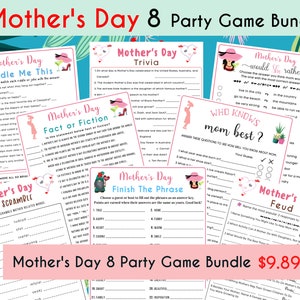 Mother's Day Who Knows Mom Best L Mother's Day Games for Kids & Adults ...