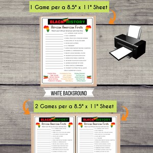 Black History African American Firsts Game, Fun Educational Juneteenth ...