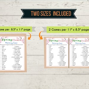 Spring Flower Matching and Name That Baby Printable Game Fun Spring ...