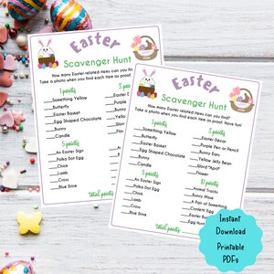 Easter Scavenger Hunt Game Easter Printable Game for Kids & Adults ...