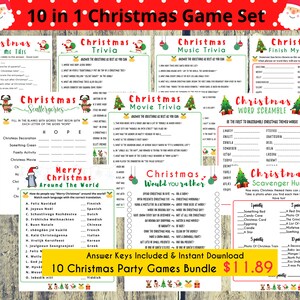 Christmas Find Someone Who Bingo Game: Holiday Party Activity ...
