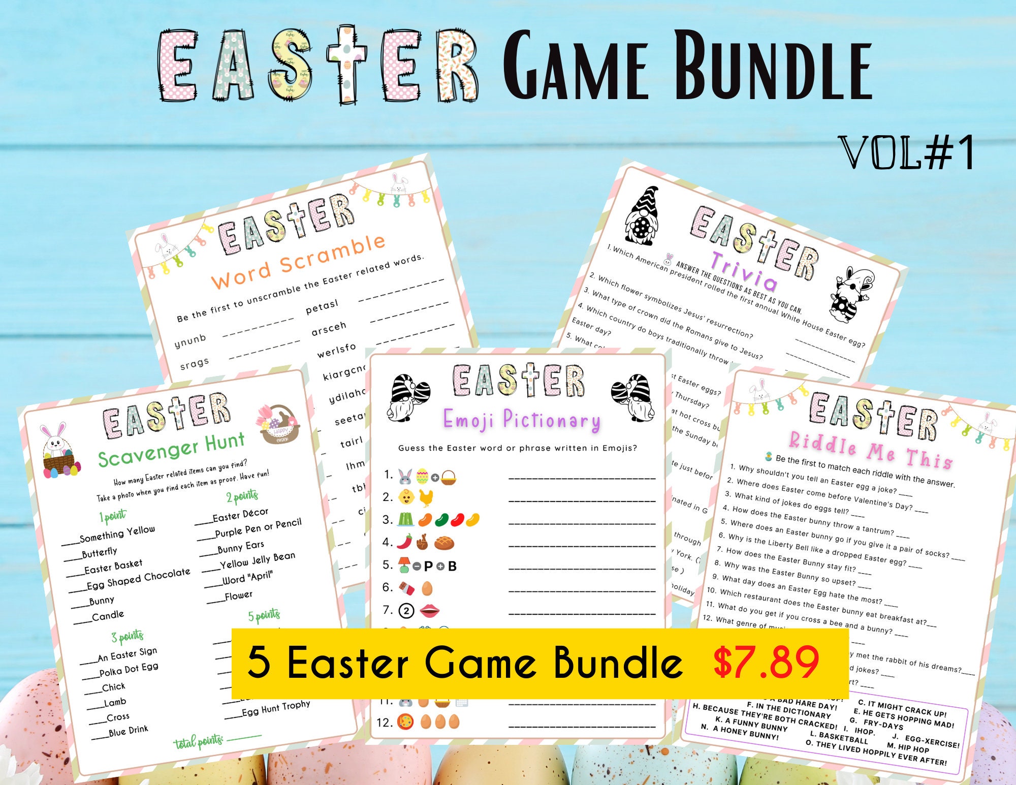 Easter Scavenger Hunt Game Easter Printable Game for Kids - Etsy