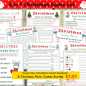 Christmas Music Trivia Game: Holiday Party Printable (instant Download ...