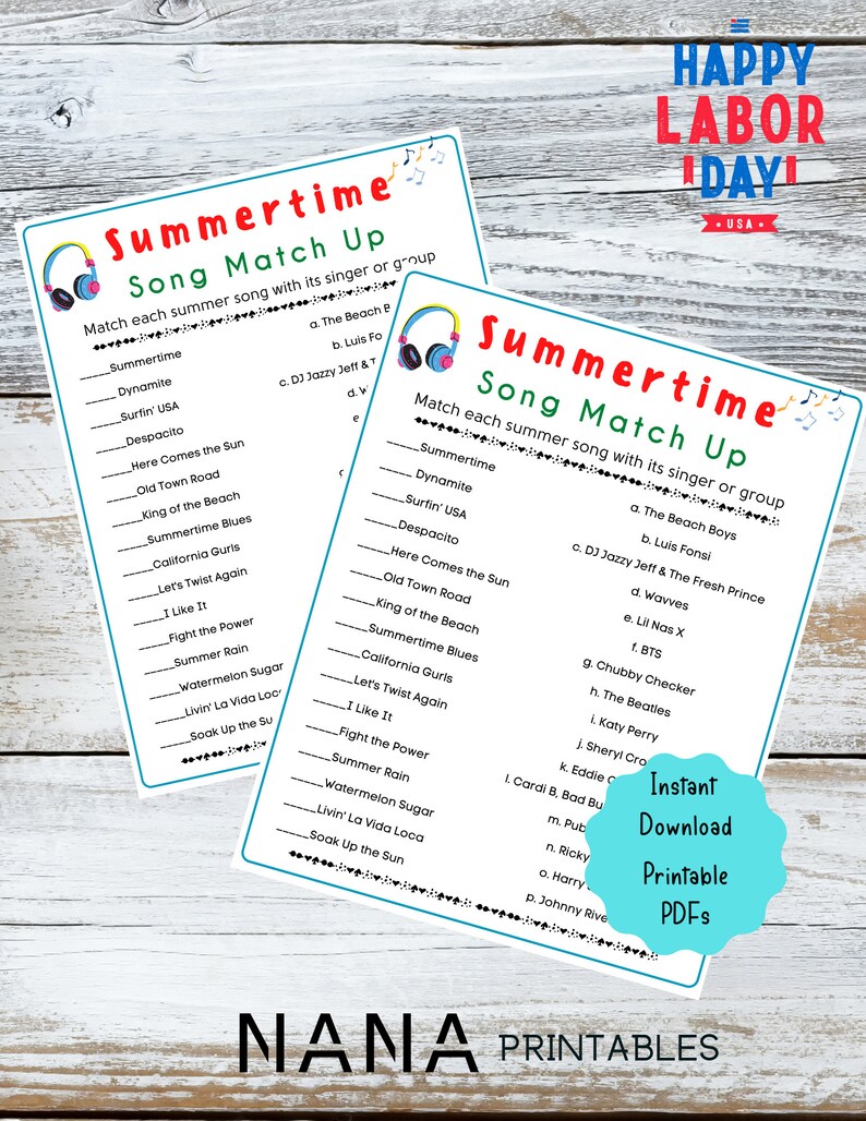 9 in 1 Labor Day Game Bundle | America Trivia Quiz | Labor Day Worker ...