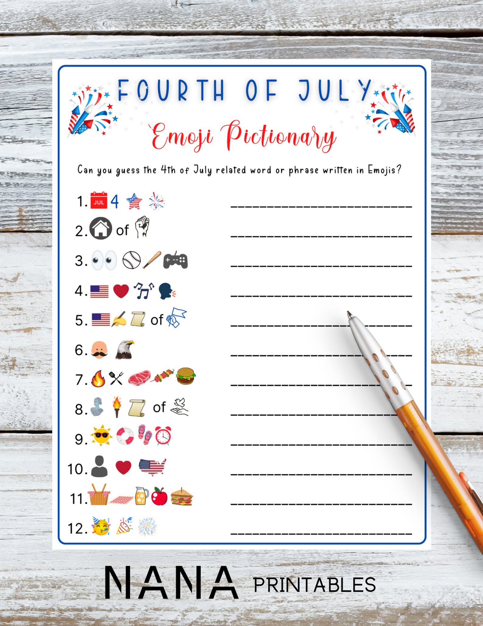 14 in 1 Fourth of July Games Bundle Independence Day Games - Etsy