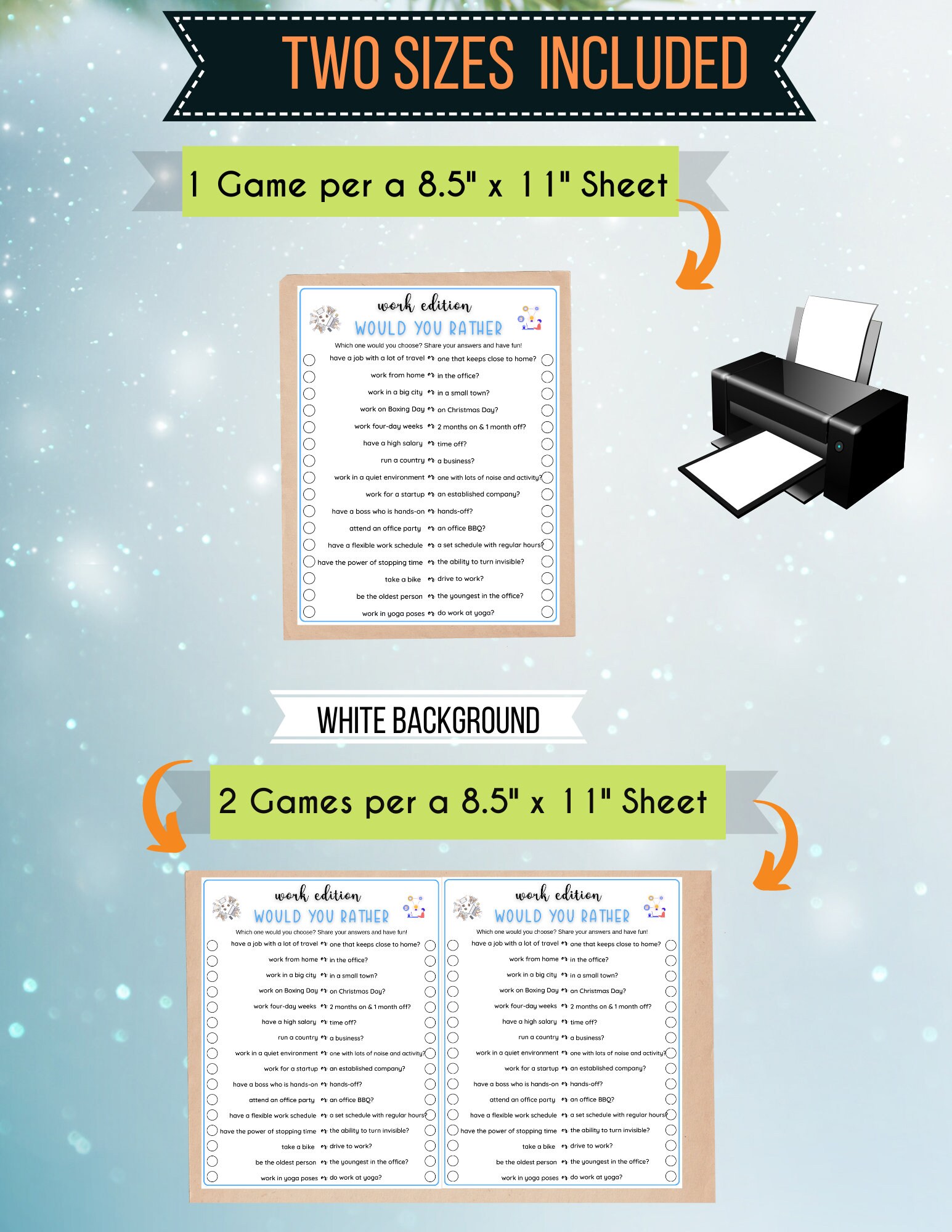 Office Party Printable Game Bundle Coworker Staff Games - Etsy