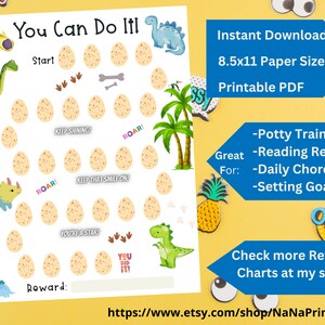 Printable Dinosaur Reward Chart for Children, Dinosaur Positive ...