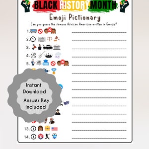 8 in 1 Black History Month Game Bundle, Fun Educational Game Kids ...