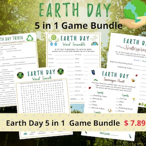 Earth Day Word Search Game Earth Day Game for Kids & Adults - Etsy