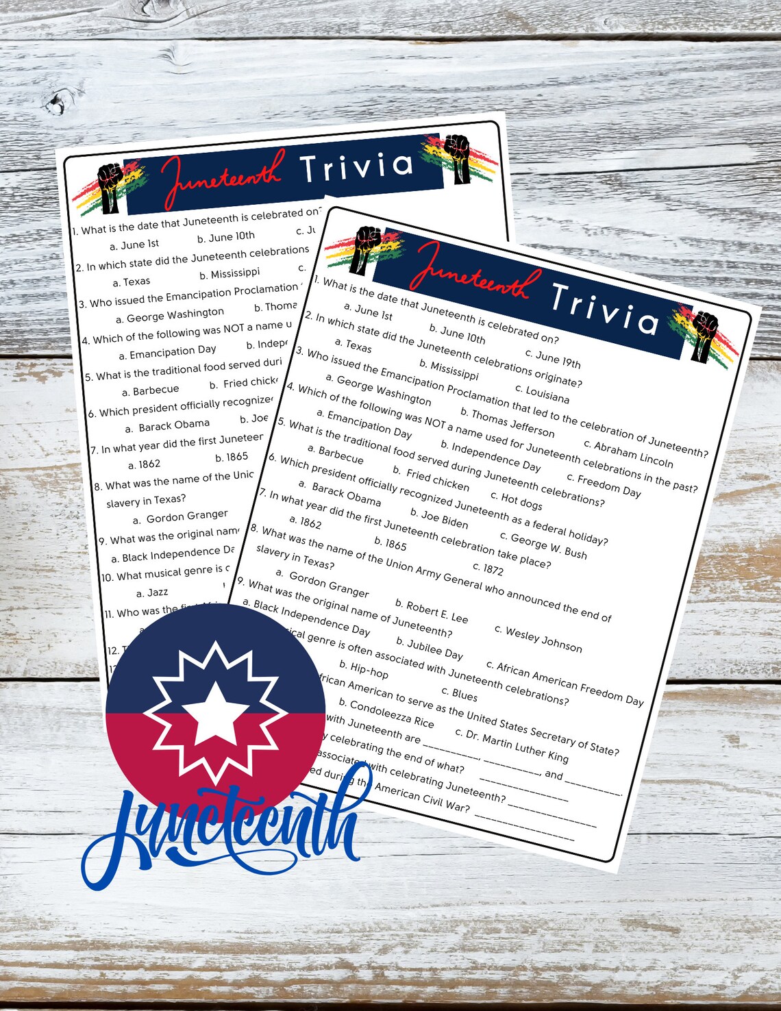 Juneteenth Trivia Game, Fun Educational Game Kids, Black History Game ...