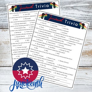 Juneteenth Trivia Game, Fun Educational Game Kids, Black History Game ...