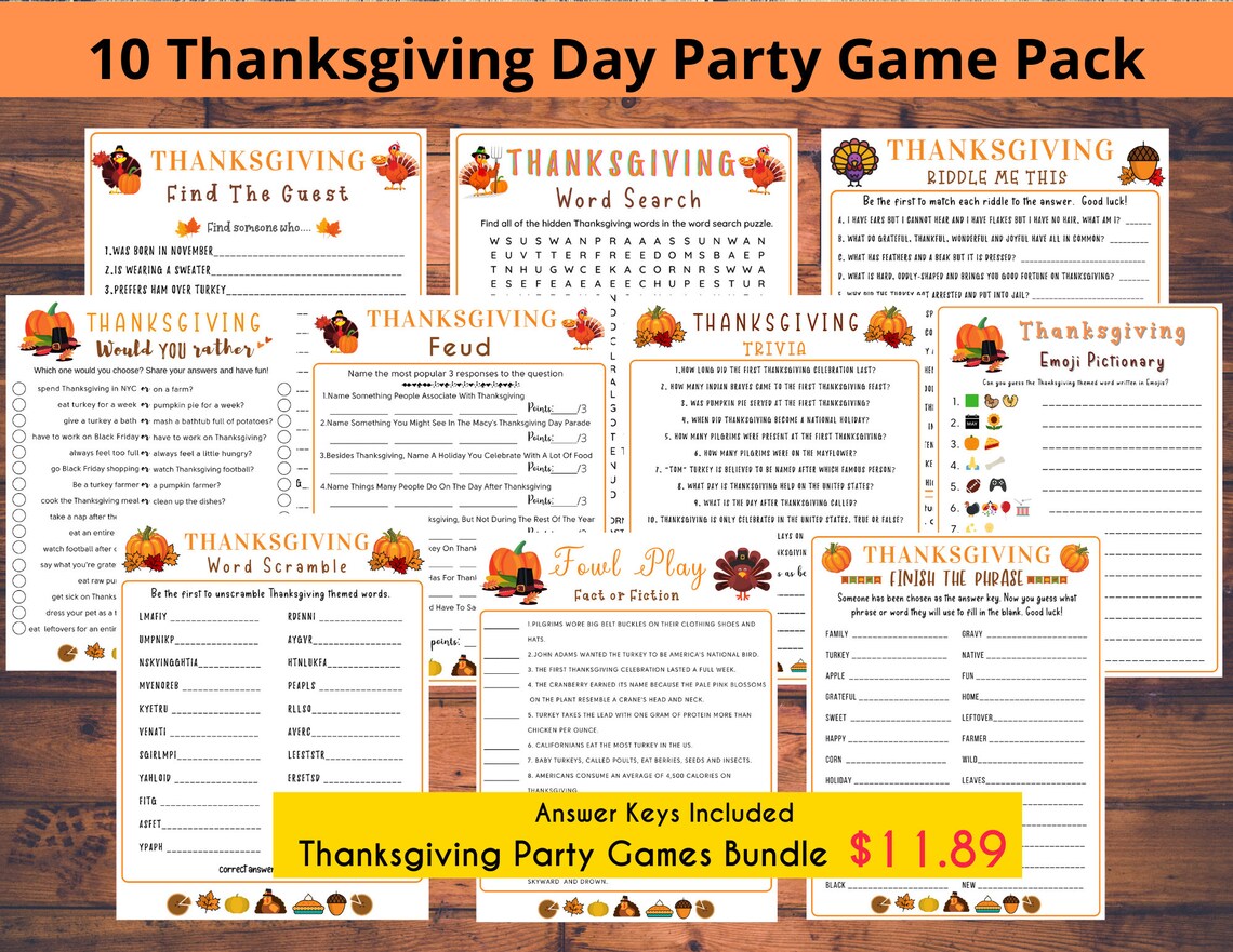 Thanksgiving Emoji Pictionary Game Turkey Day Printable | Etsy