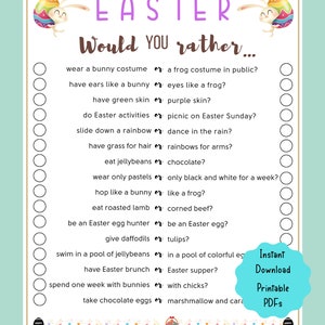 10 Easter Game Bundle | Fun Easter Printable Game Set for Kids & Adults ...