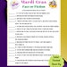 Mardi Gras Games Pack Mardi Gras Printable Game for Kids & Adults Fun ...