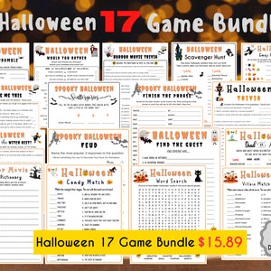 Halloween Scavenger Hunt Printable Game Halloween Activity Spooky ...