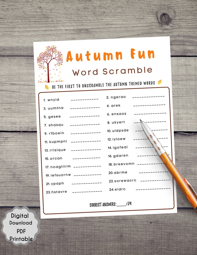 Fall Printable Games Fall Game Bundle Fall Classroom - Etsy