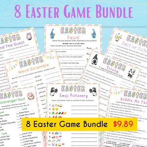 Easter Emoji Pictionary Game | Easter Printable Game for Kids ,teens ...