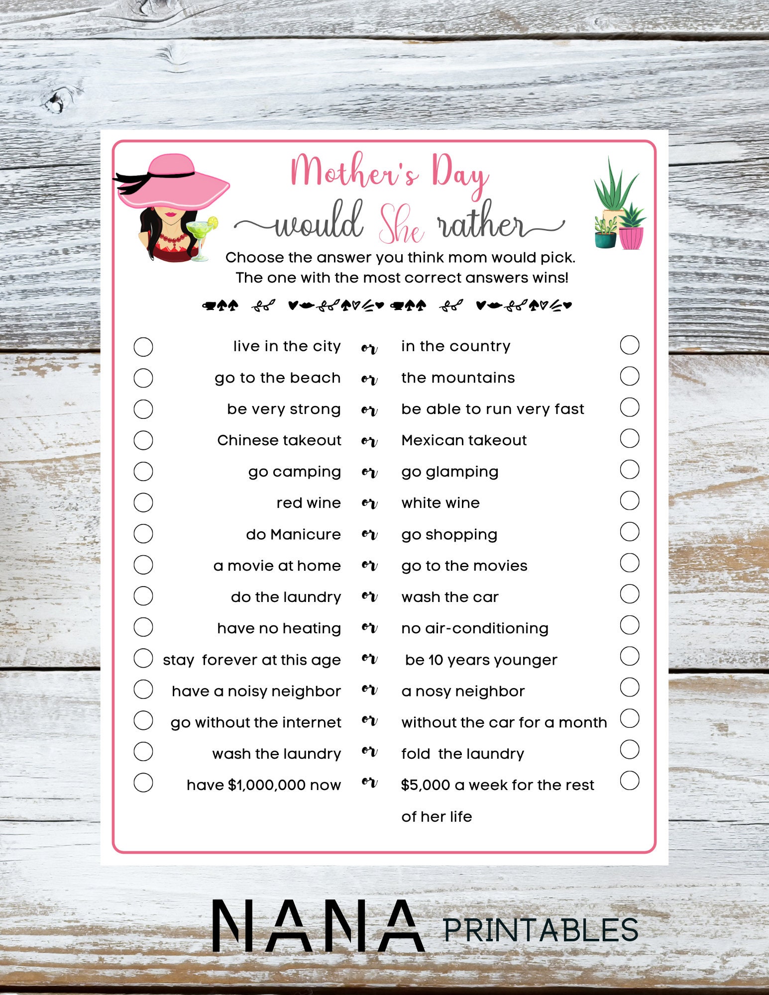 8 Mother's Day Game Bundle Mother's Day Game for - Etsy