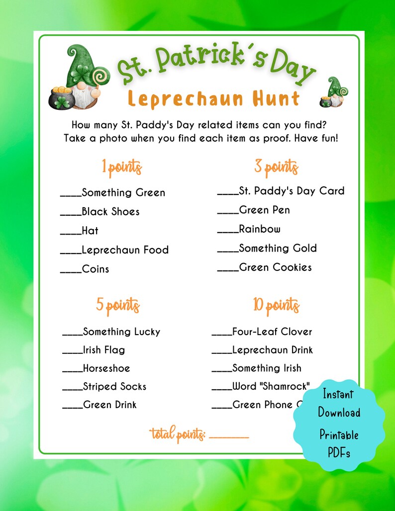 St. Patrick's Day Game Bundle Vol.1 St. Patrick's Day Printable Game ...