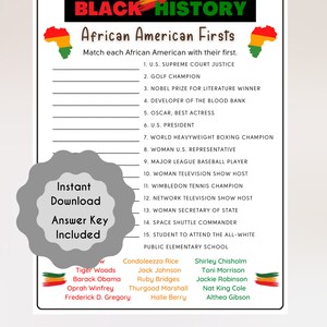 8 in 1 Black History Month Game Bundle, Fun Educational Game Kids ...