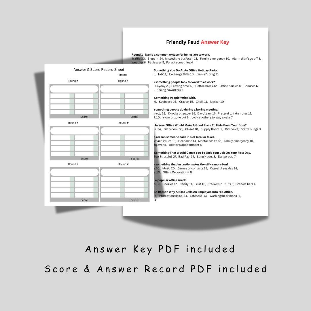 Christmas Family Feud Powerpoint Game: Editable Party Trivia (digital ...
