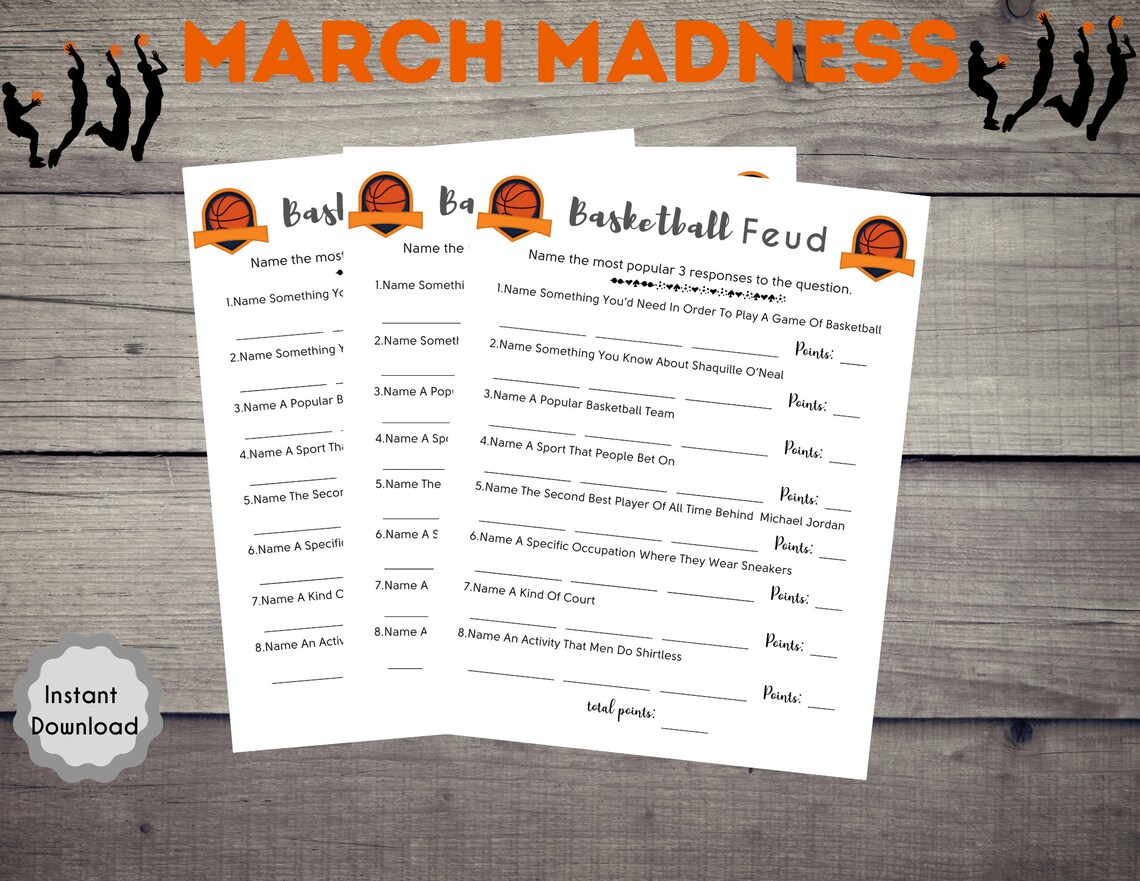 March Madness Basketball Feud Game NCAA Game L College Basketball L ...