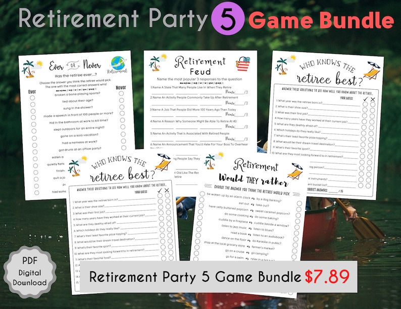 Retirement Pass the Gift Game Printable Retirement Party Game Fun ...