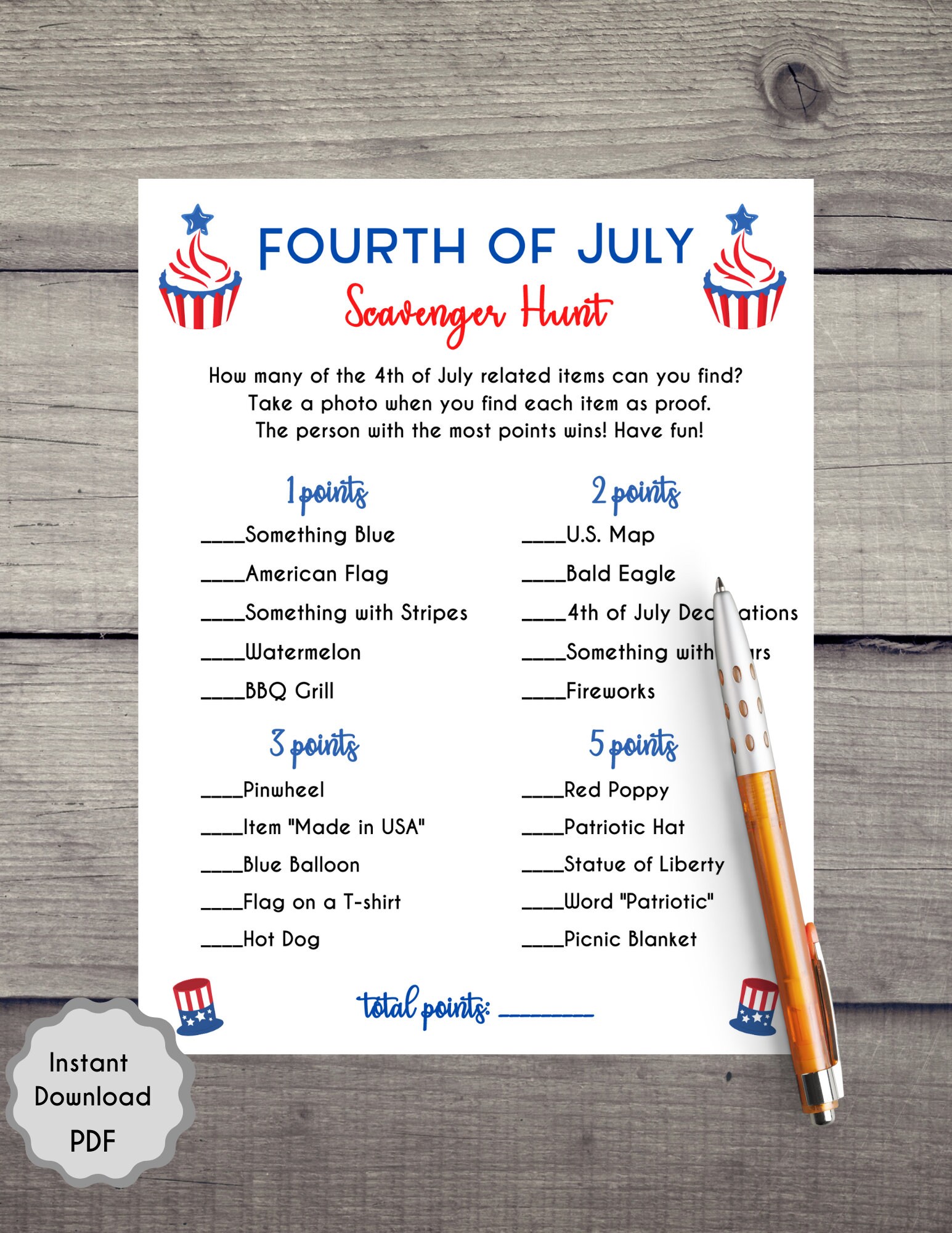 Fourth of July 9 Game Bundle Independence Day Games 4th of | Etsy