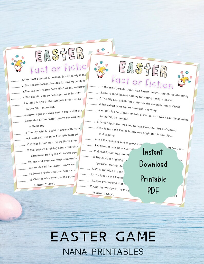8 Easter Game Bundle | Printable Easter Game for Kids, Teens & Adults ...