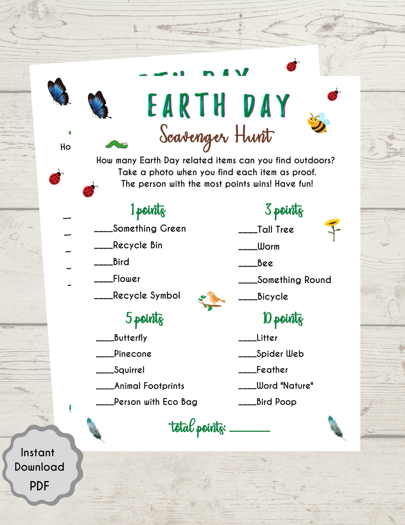 5 in 1 Earth Day Game Bundle Earth Day Printable Game for Kids & Adults ...