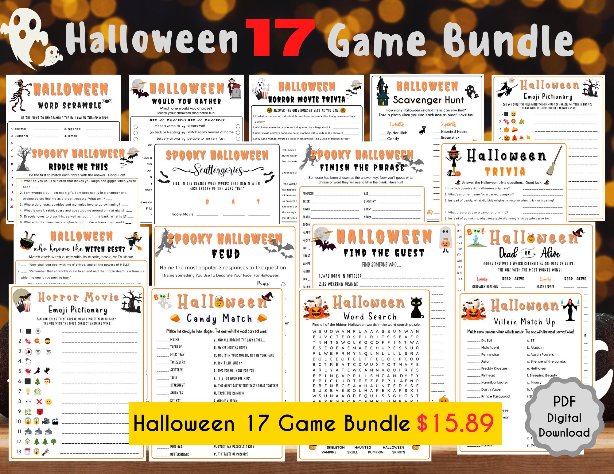 Halloween Find Someone Who Printable Game Scary Witch Spooky Halloween ...