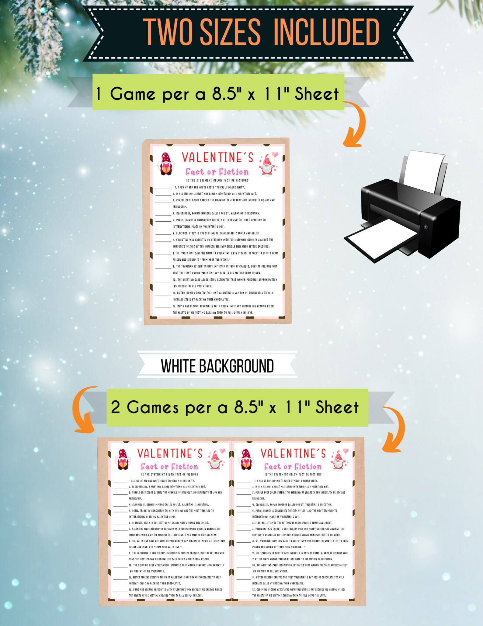 Valentine's Day Fact or Fiction Printable Game | Fun Valentine's Day ...