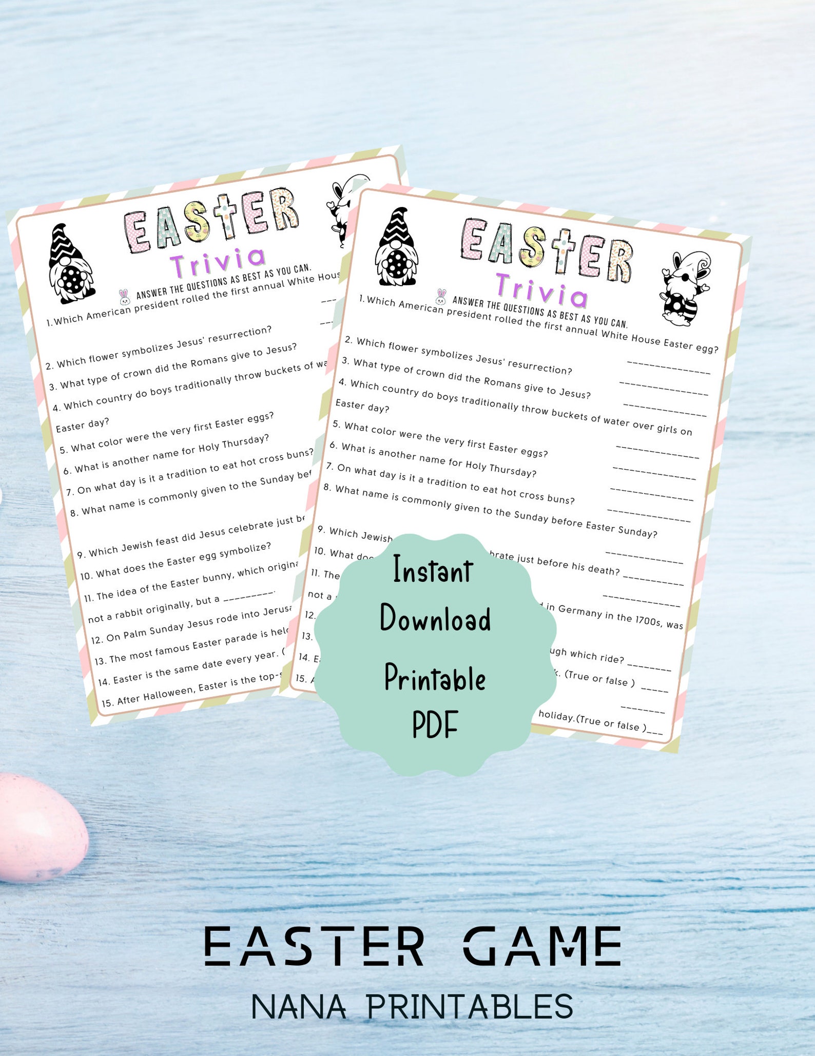 Easter Game Bundle Vol.1 | Printable Easter Game for Kids, Teens ...