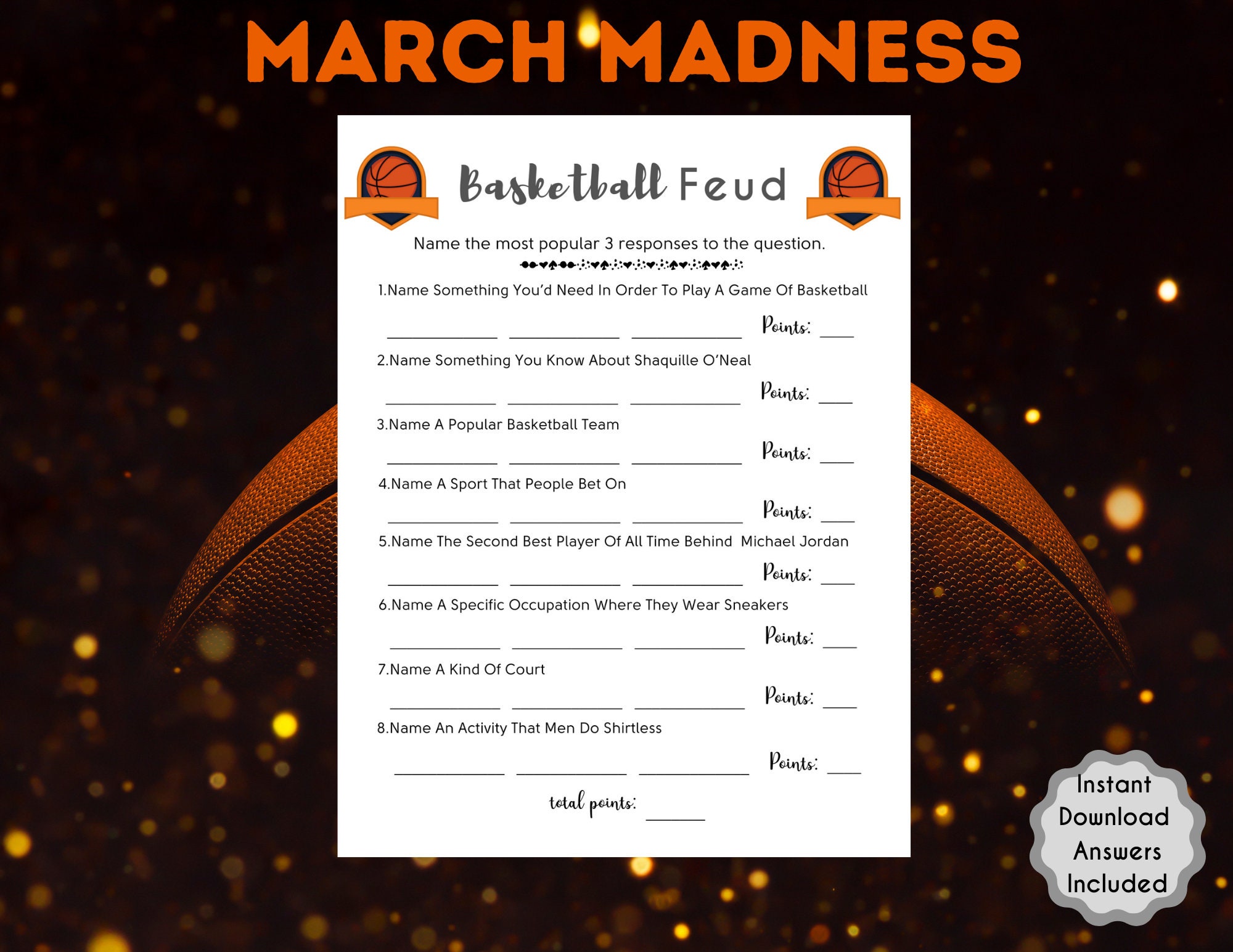 March Madness Basketball Feud Game NCAA Game L College Basketball L ...